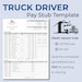 Trucker Pay Record, Truck Driver Payment Spreadsheet Template, Trucker ...