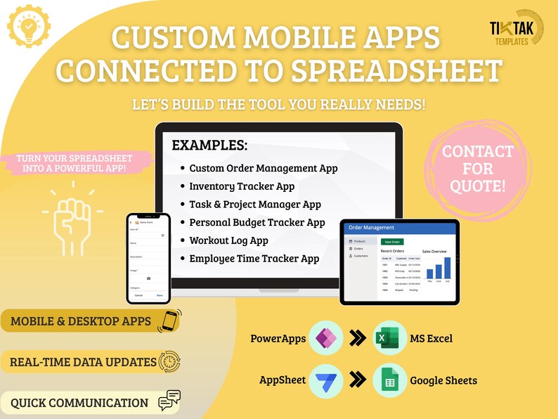 Custom Spreadsheet Templates for Google Sheets or Microsoft Excel ...