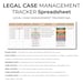 Litigation Management Case Tracker Spreadsheet Template | Law Firm Case ...