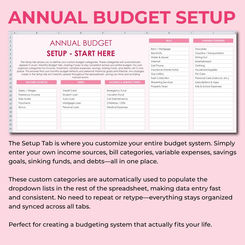Ultimate Bucket Budget Spreadsheet Template, Monthly Budget Organizer ...