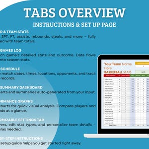 Basketball Stats Spreadsheet Template, Basketball Player Stats Tracker ...