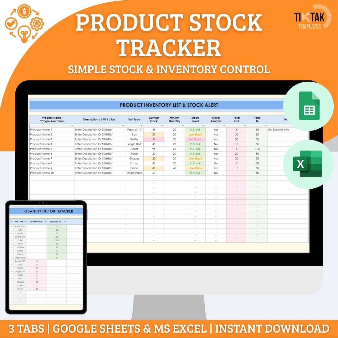 Product Stock Tracker, Automatic Stock Level Tracking, Product Stock ...