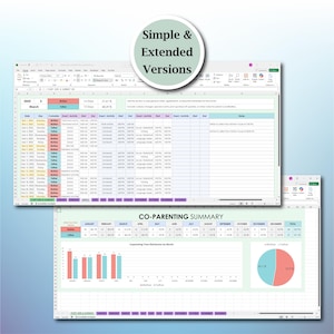 Coparenting Calendar, Parenting Schedule Tracker, Custody & Activity Planner, Monthly Custody ...