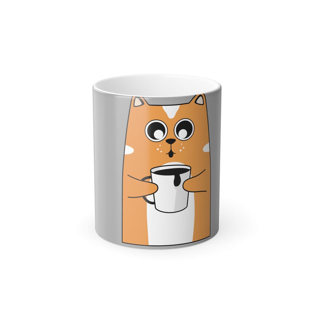 Cute Color-changing Cat Mug - Perfect for Cat Lovers, Gifts, Coffee and ...