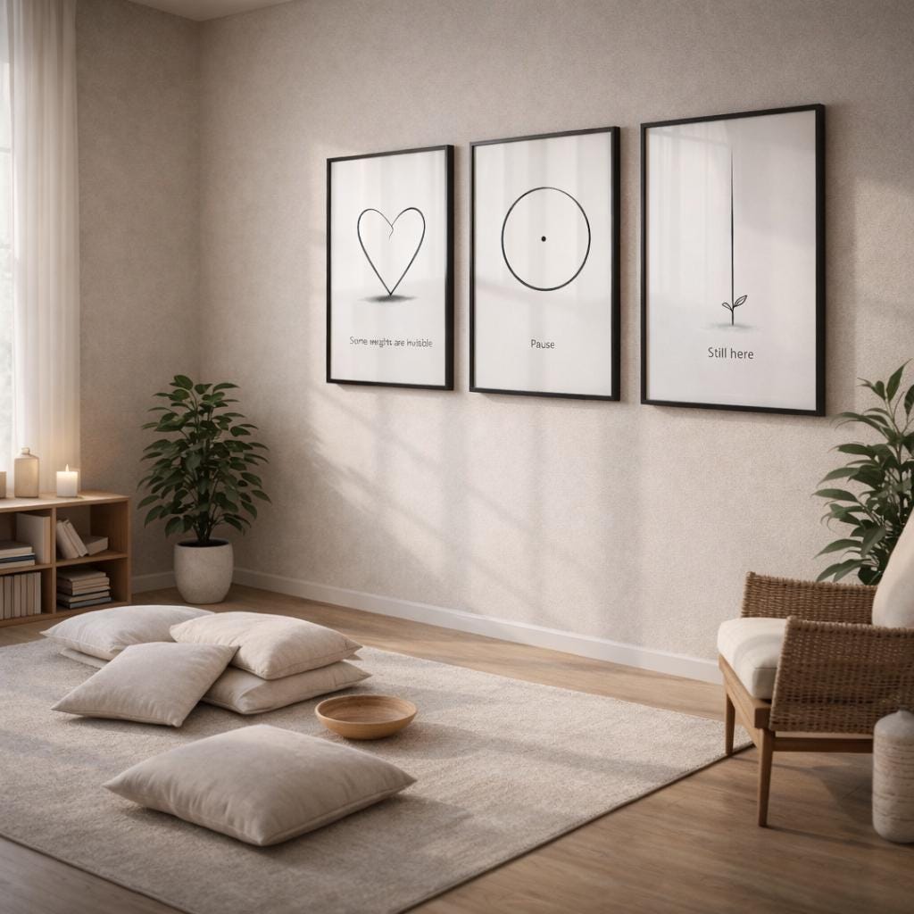 Minimal Line Art Print Set, Healing Journey, Modern Home Decor (digital ...