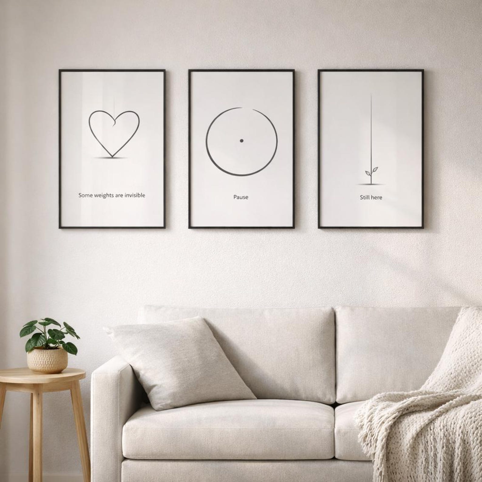 Minimal Line Art Print Set, Healing Journey, Modern Home Decor (digital ...