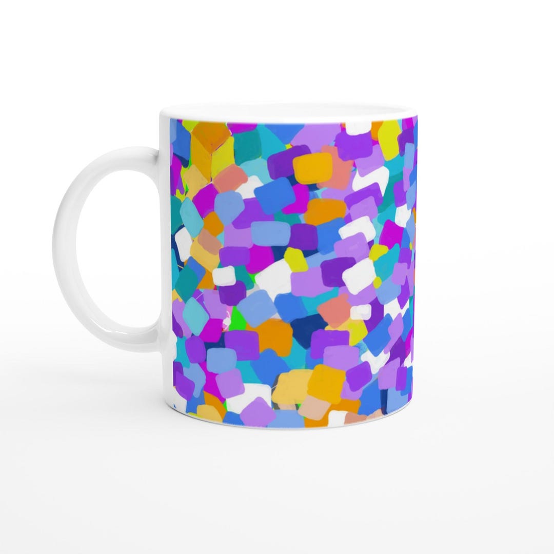Decorative Mug, Original Design, Colourfully Designed Mug, Abstract ...