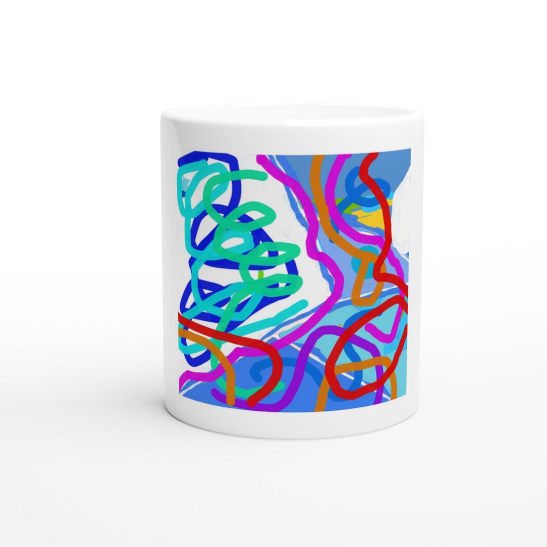 Decorative Mug, Original Design, Colourfully Designed Mug, Abstract ...