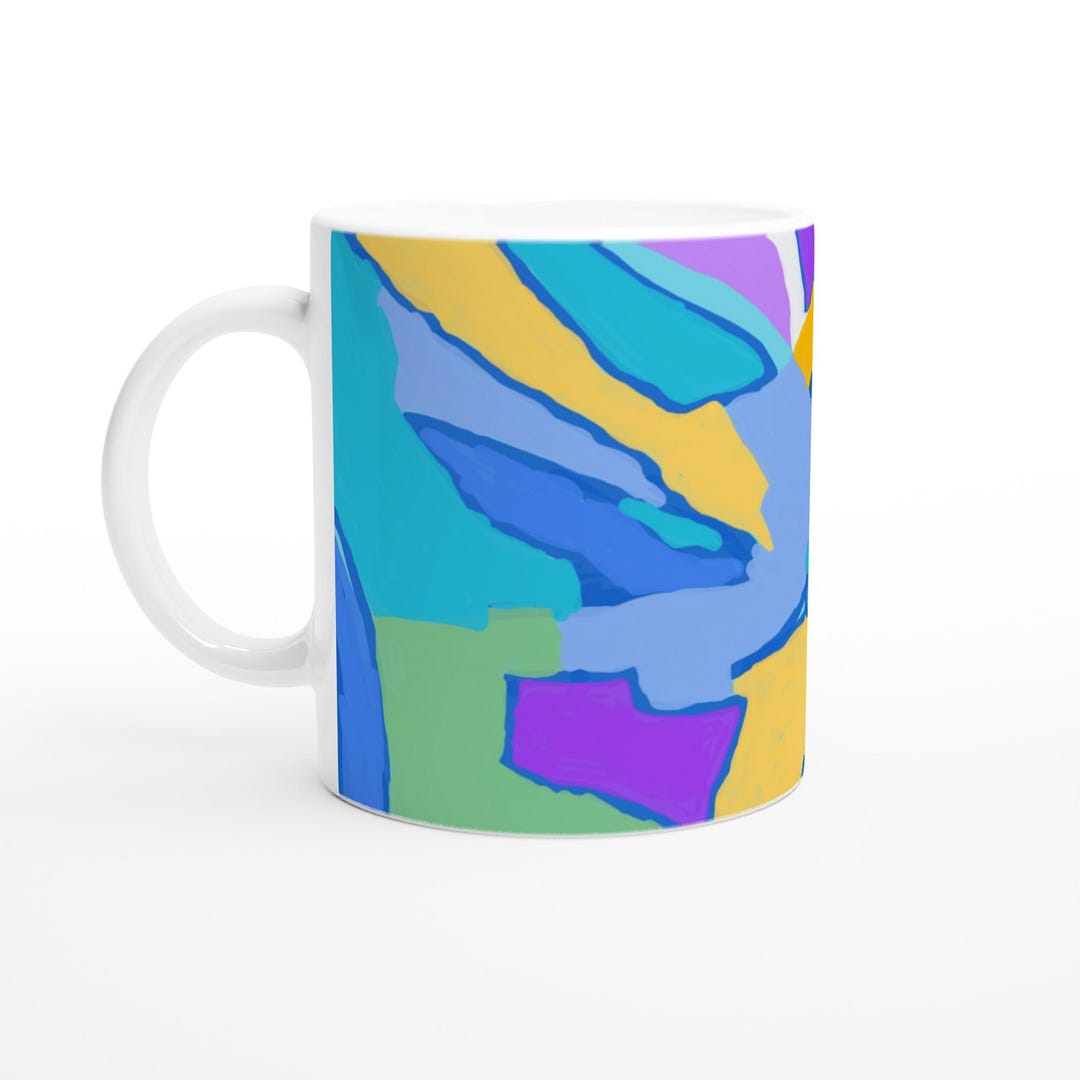 Decorative Mug, Original Design, Colourfully Designed Mug, Abstract ...