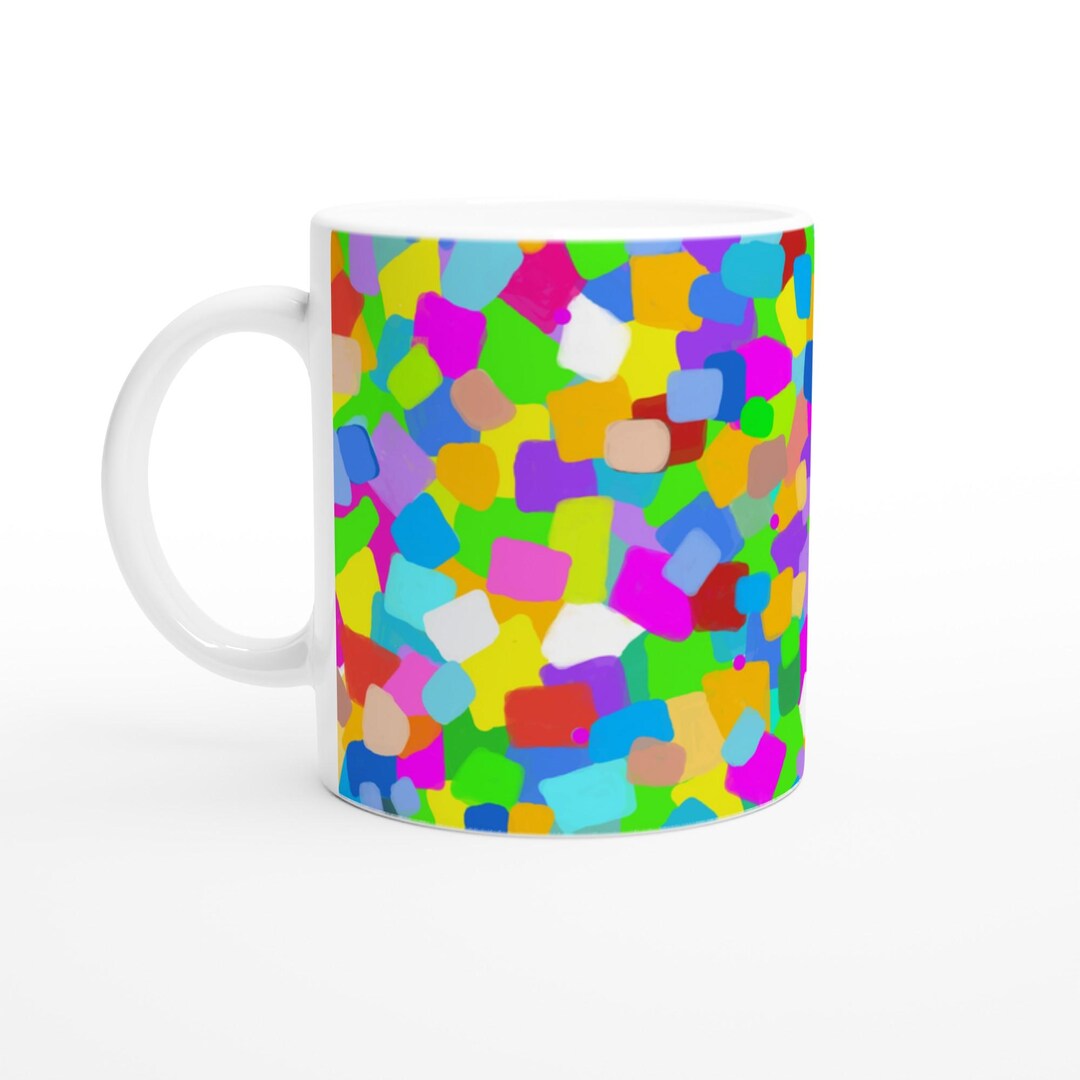 Decorative Mug, Original Design, Colourfully Designed Mug, Abstract ...