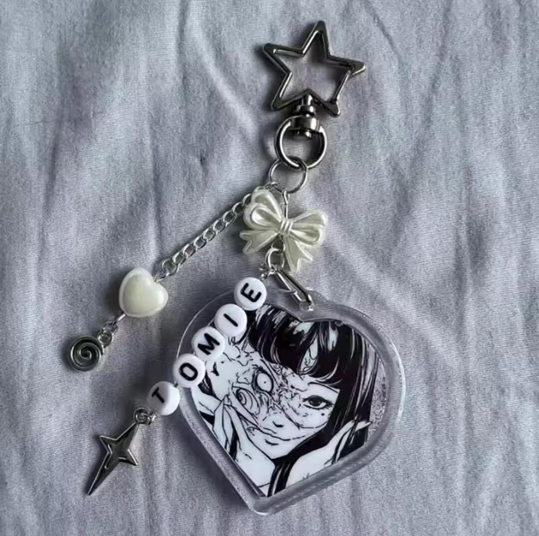 Tomie Keychain – Handmade Junji Ito Inspired Heart Charm | Soft Goth ...