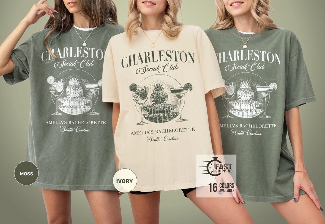 Charleston Bachelorette Party Shirt: Custom Beach Bach, Bridal Merch - Etsy