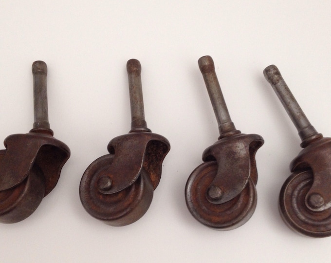 Antique Caster Wheels Lot of 4 Marked Universal 5 Industrial 1 3/4 Inch ...