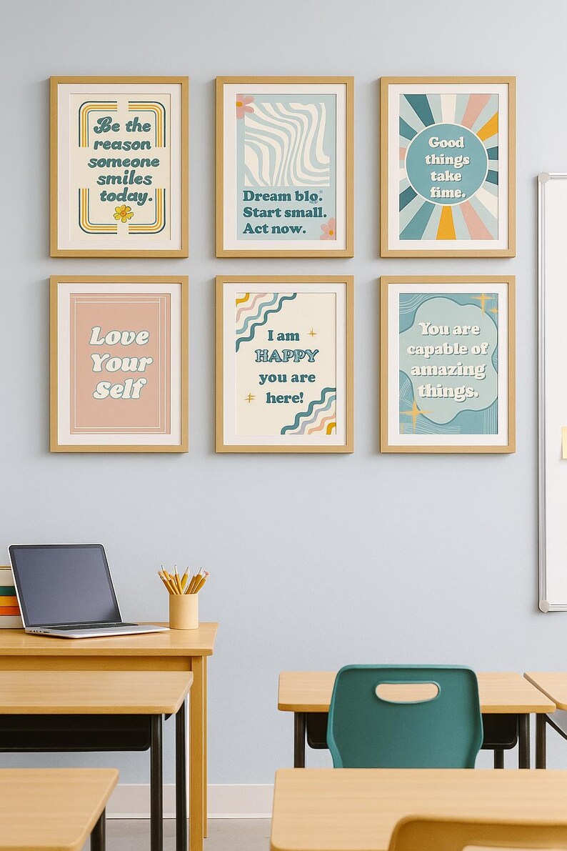 Printable Retro Classroom Motivational Posters | Inspirational Signs ...