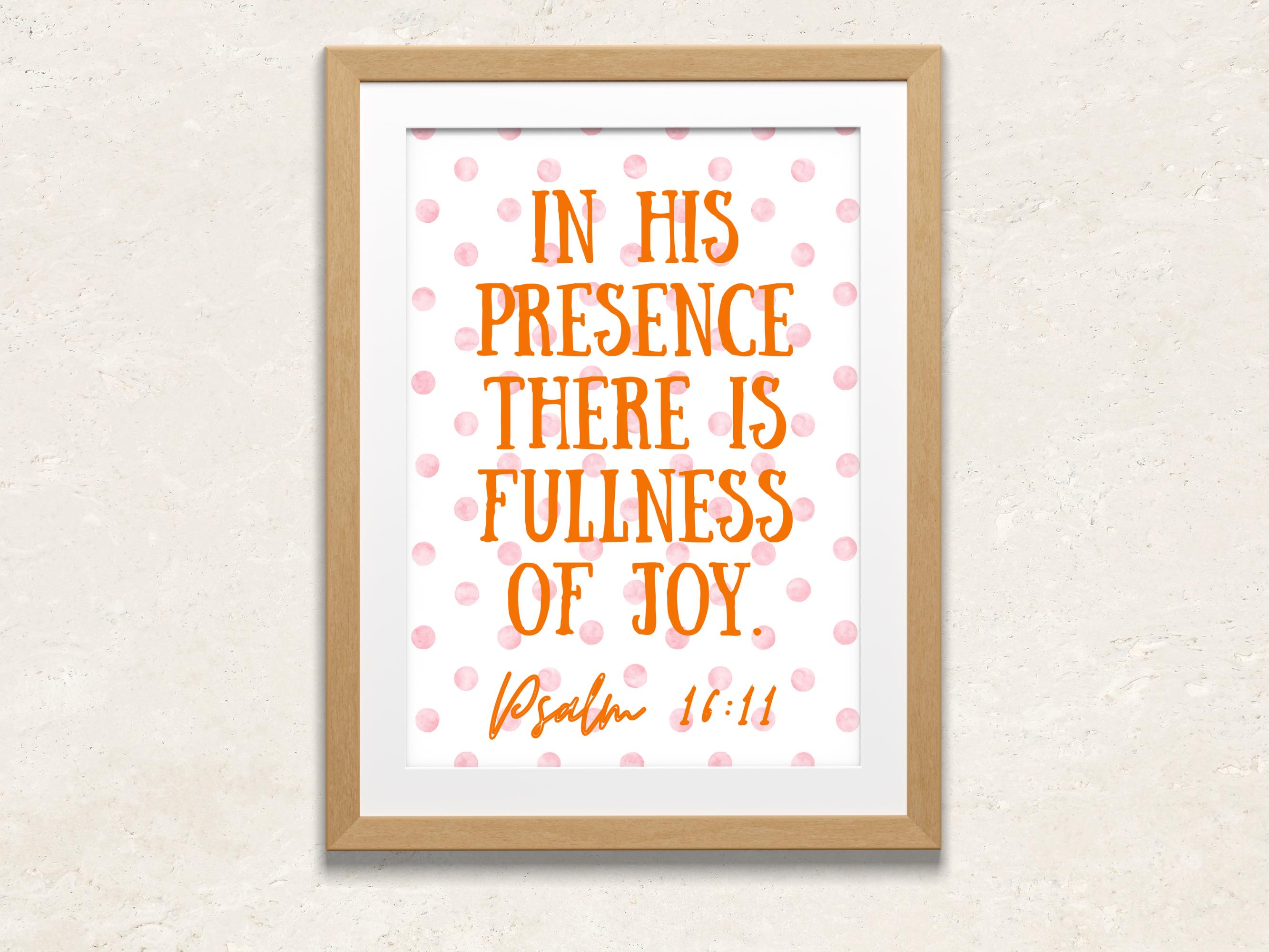 Printable Pink and Orange Bible Verse Wall Art | Watercolor Pink Bible ...