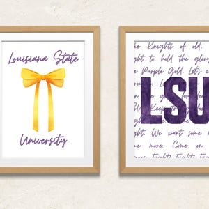 Printable LSU Wall Art | Louisiana State University Wall Decor | LSU ...