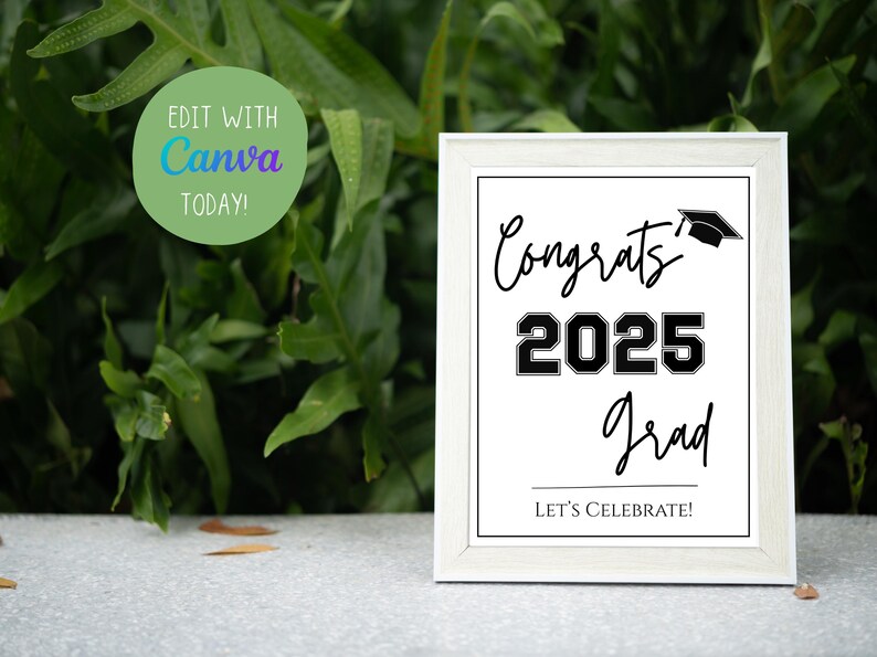 Graduation Sign Bundle, EDITABLE Grad Party Signs, Graduation Party ...
