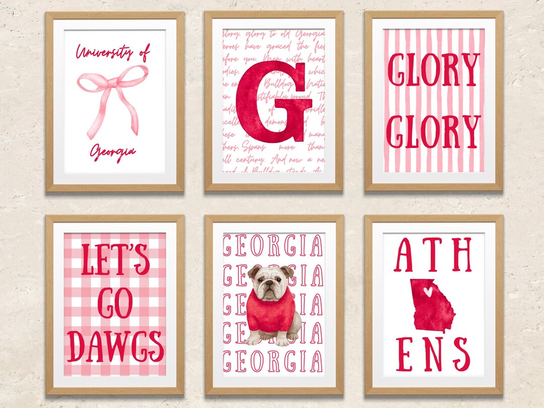 University of Georgia Wall Art | Printable Georgia Bulldogs Wall Decor ...