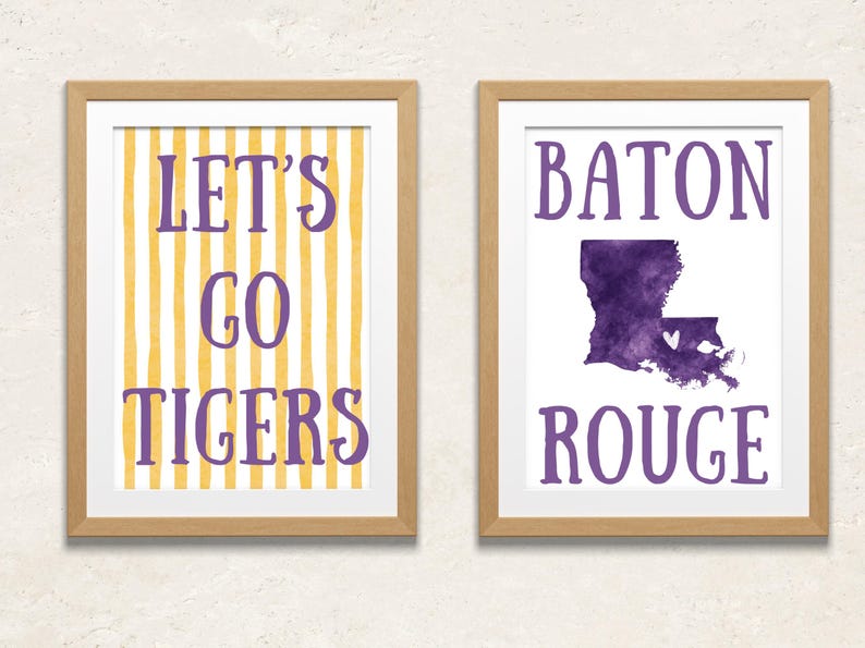 Printable LSU Wall Art | Louisiana State University Wall Decor | LSU ...