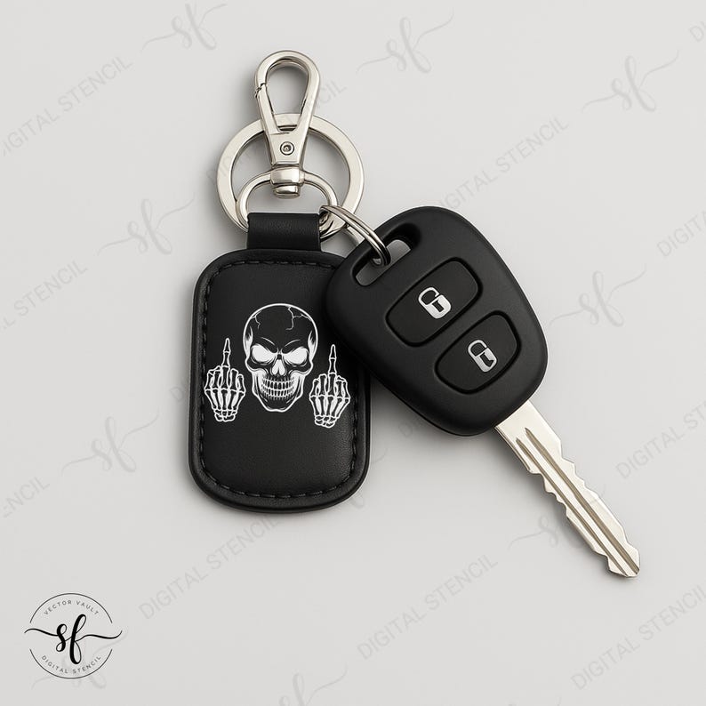 Skull Middle Finger SVG: Skeleton Clipart, Cricut & Silhouette Files ...