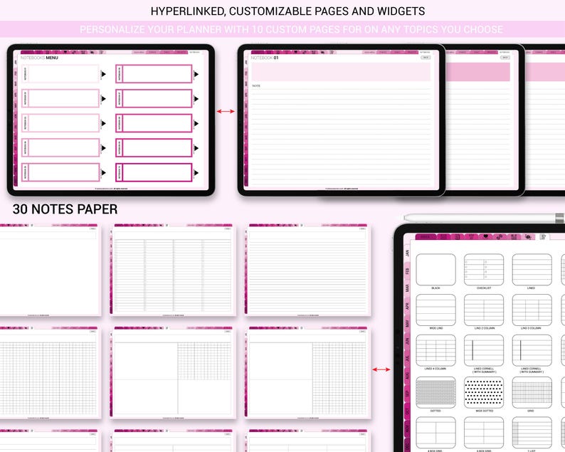 All in One Digital Planner for 2026-2027 & Undated | Daily, Weekly ...