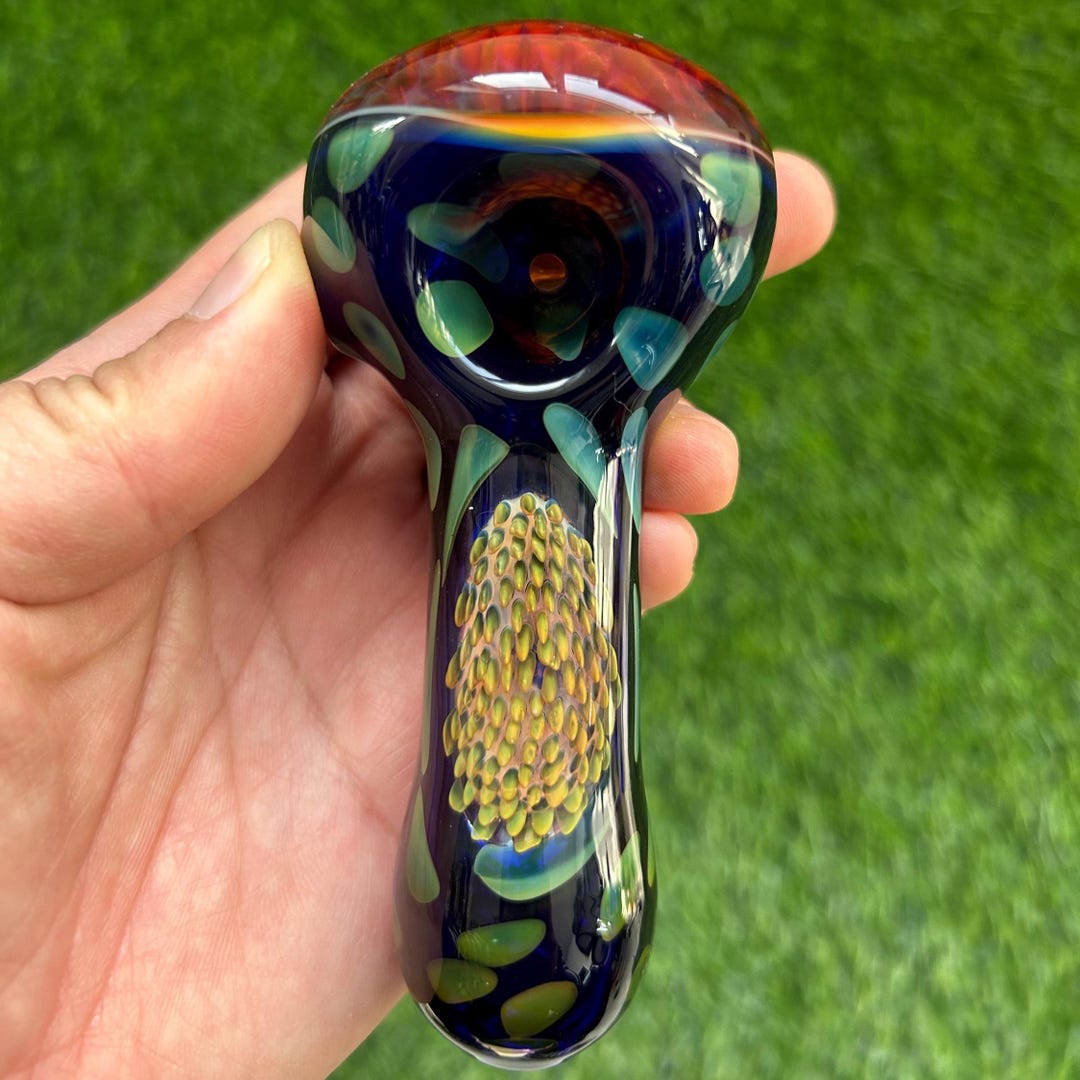 Handcrafted Silver Fumed Borosilicate Glass Spoon Pipe | Artisan ...
