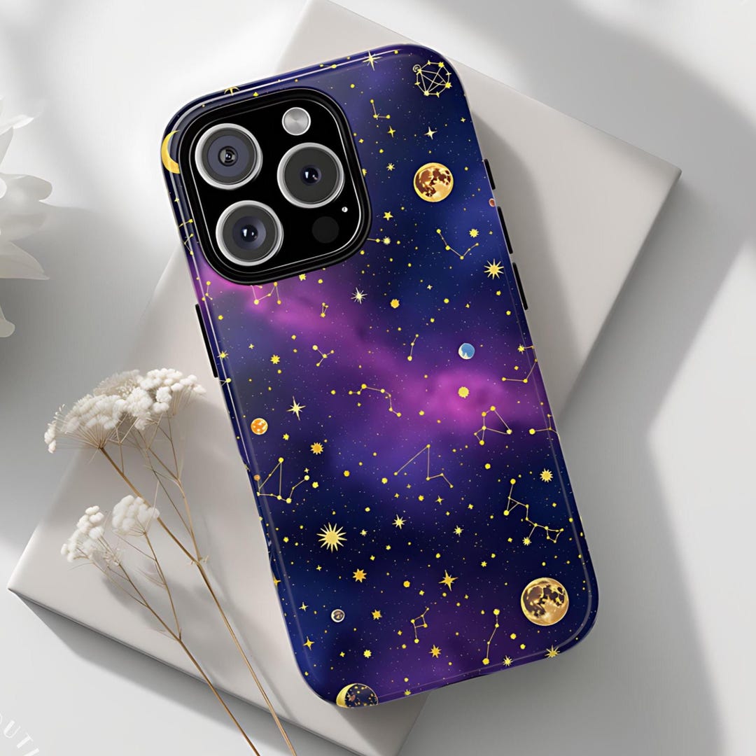 Pastel Sky Moon and Stars Phone Case – Tough Cover for Iphone, Samsung ...