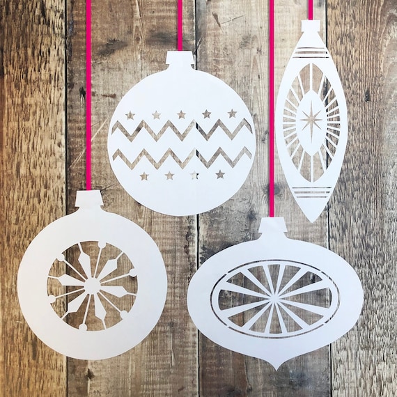 Design & Templates Stationery Vintage Christmas Bauble Papercut ...