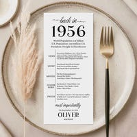 1954 Facts, INSTANT DOWNLOAD, Printable, Poster, Birthday, Class ...