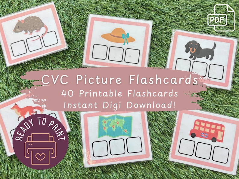 CVC Picture Flashcards – Early Literacy Phonics (digital Download) - Etsy