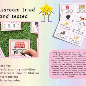 CVC Picture Flashcards – Early Literacy Phonics (digital Download) - Etsy