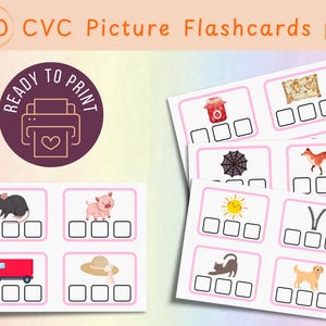 CVC Picture Flashcards – Early Literacy Phonics (digital Download) - Etsy