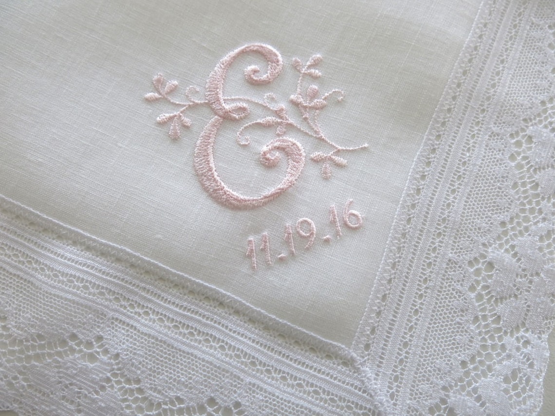 Wedding Hankies / Wedding Hankie With Initial / Irish Linen ...