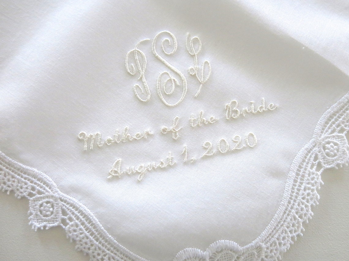 Wedding Handkerchief / Wedding Hankerchief / Mother of the - Etsy