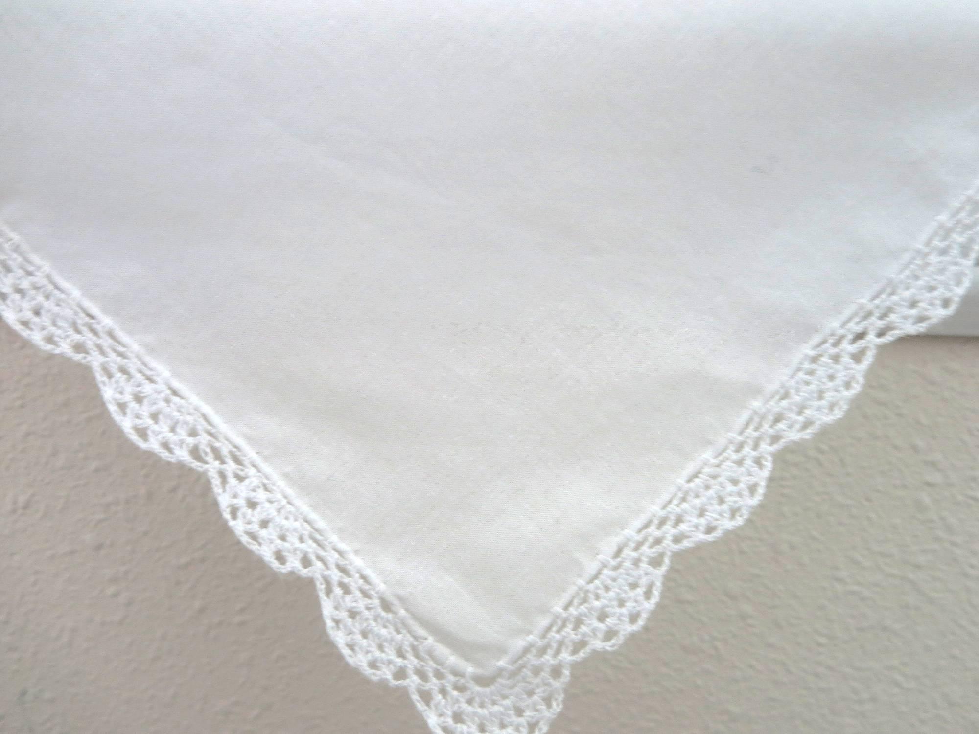 White Wedding Handkerchief for the Mother of the Bride With Monogram ...