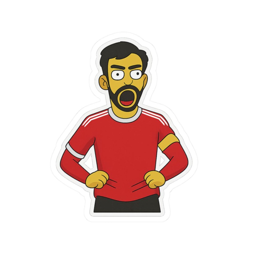 Bruno Fernandes Simpsons Edition Stickers, Manchester United Gift for ...