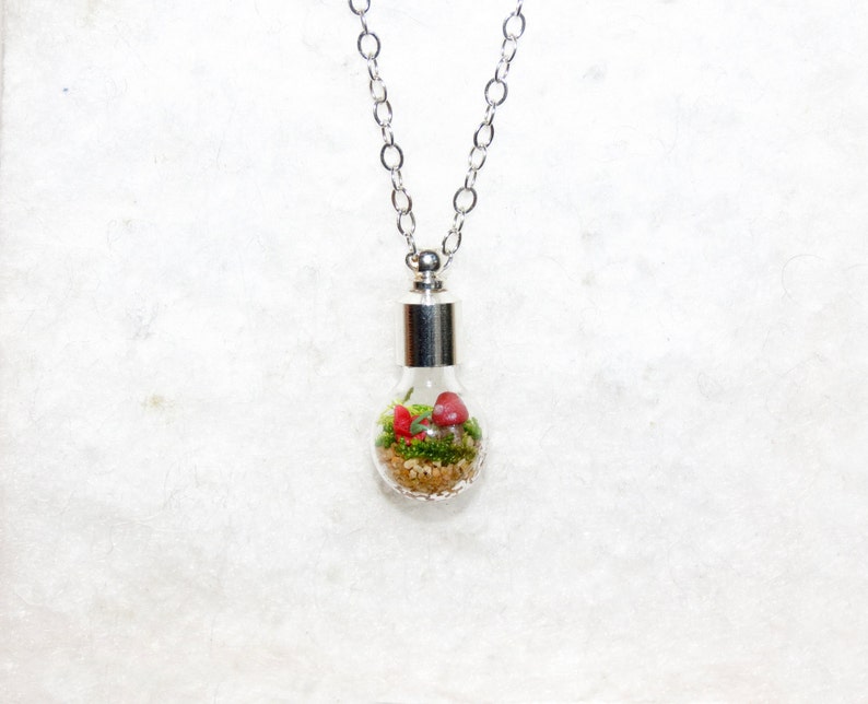 Moss Terrarium, Terrarium Pendant Necklace, Mini Terrarium Necklace ...