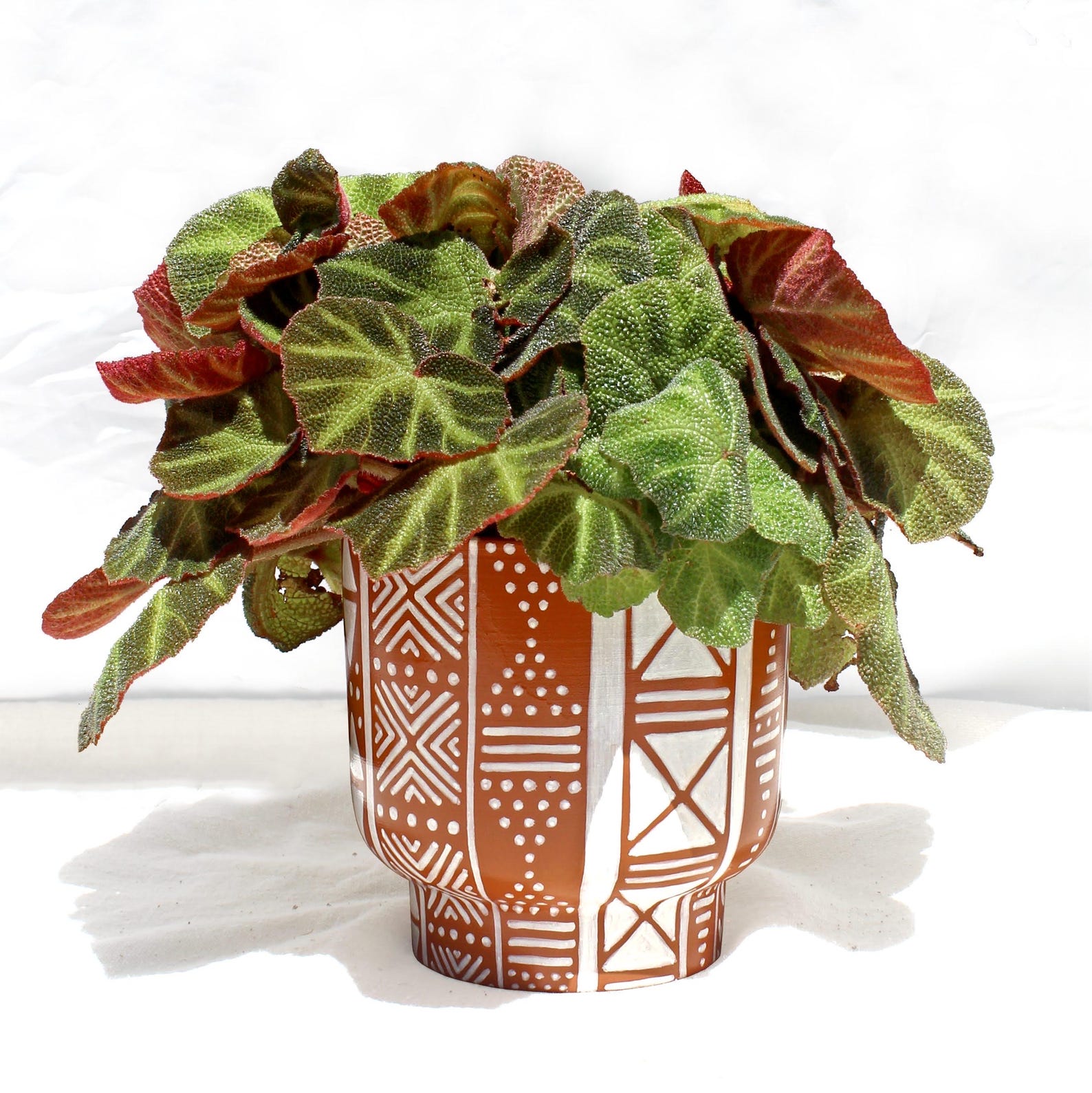 6-inch African Print Terracotta Plant Pot - Bogolanfini Planter - Etsy
