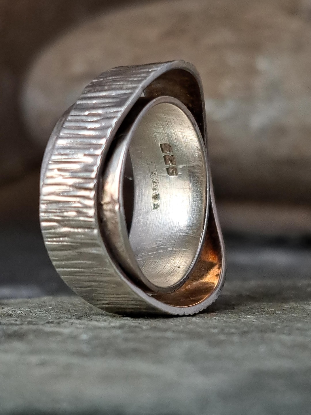 Tianguis Jackson Brutalist Modernist Wrap Sterling Wrap Ring Size K 6 ...