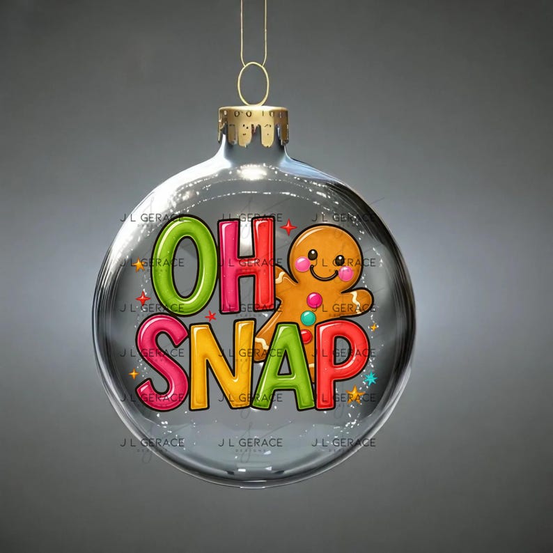 Oh Snap Gingerbread Man PNG | Funny Christmas Clipart - Etsy