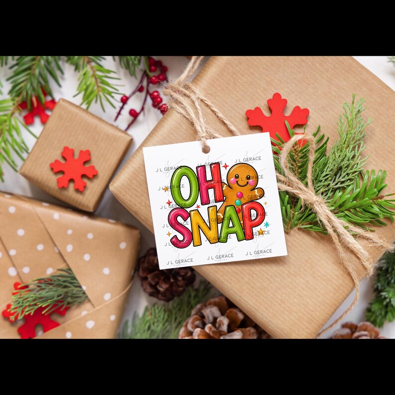 Oh Snap Gingerbread Man PNG | Funny Christmas Clipart - Etsy