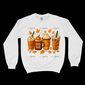 Hello Fall PNG | Autumn Coffee & Pumpkin Drink Clipart | Cozy Fall ...