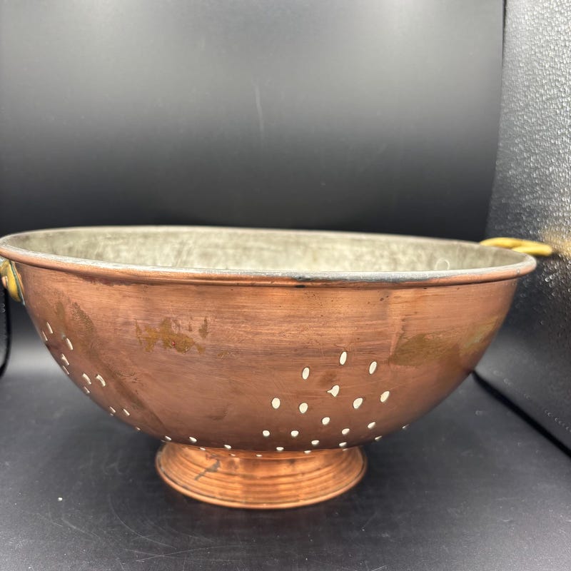Copper Colander - Etsy
