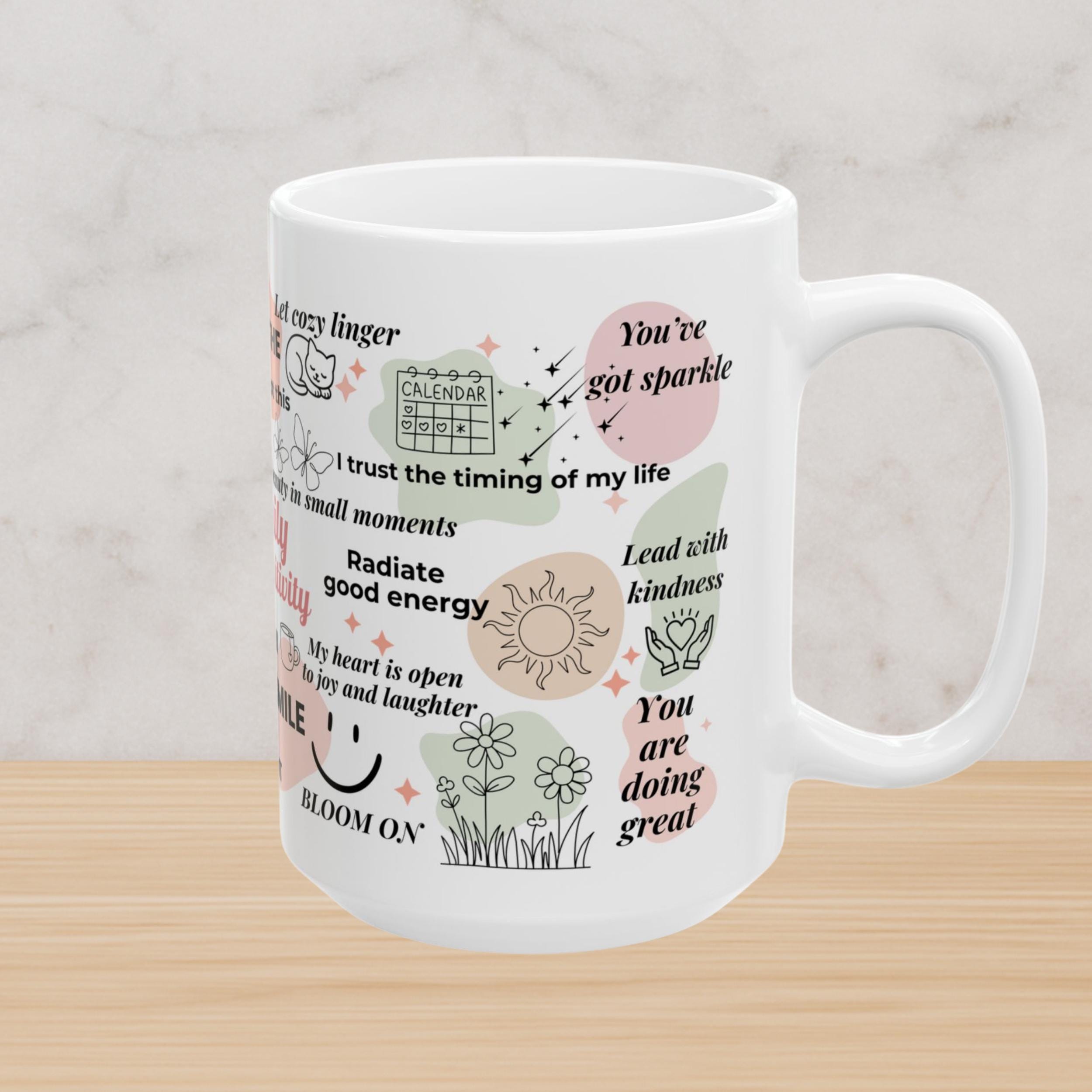 Personalized Affirmation Mug: Sips of Positivity - Mental Health Coffee ...
