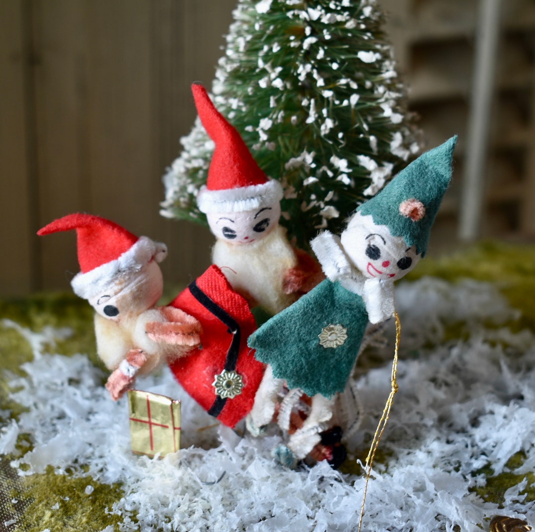 Vintage Christmas Santa Elf Christmas Novelty-1960's Vintage Christmas ...