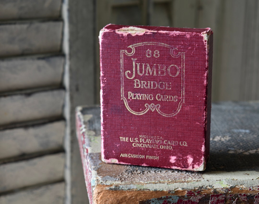 Vintage Jumbo Bridge Playing Card Set, Card Games, Vintage Cards Made ...