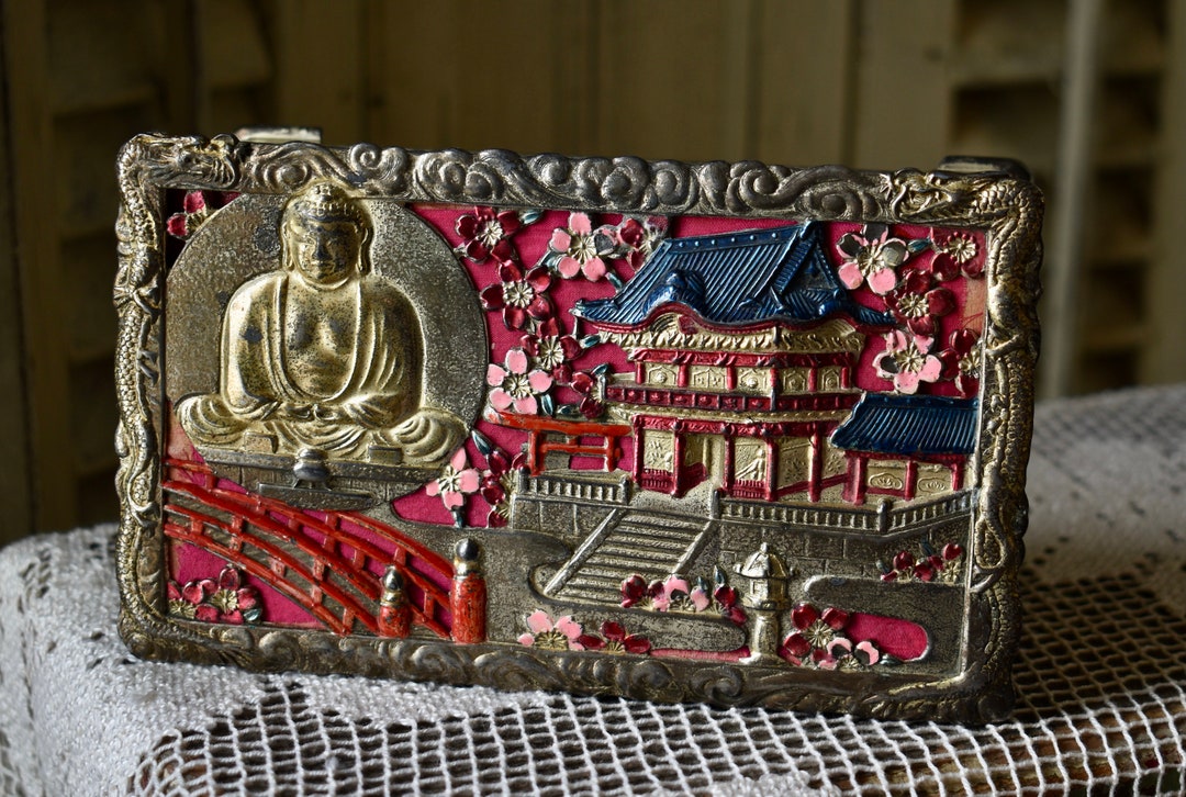 1940's Reticulated Metal Chest, Occupied Japan, Treasure Chest, Buddha ...