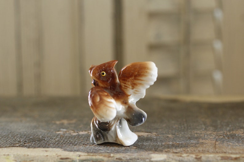 Vintage Tiny Golden Owl Knick-knack Small Animal Figurine | Etsy