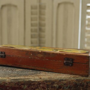 Antique Wood Pencil Box Victorian, Colorful Nursery Rhyme Lithograph ...