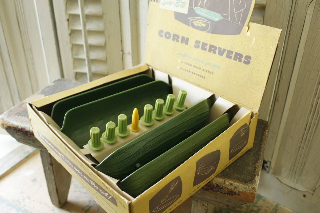 Vintage Serv-rite Corn Server Set: Retro Kitchenware With Original Box - Etsy